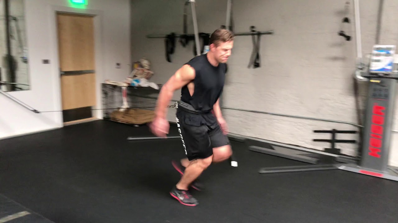 Cable Resisted Linear Push and Walk - YouTube