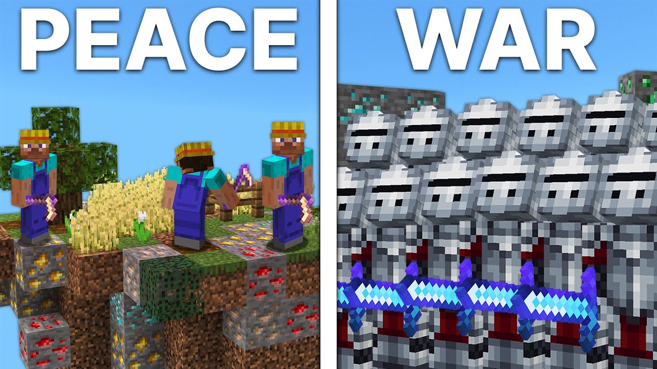 I Made 100 Players Simulate a Skywars Civilization in Minecraft - YouTube