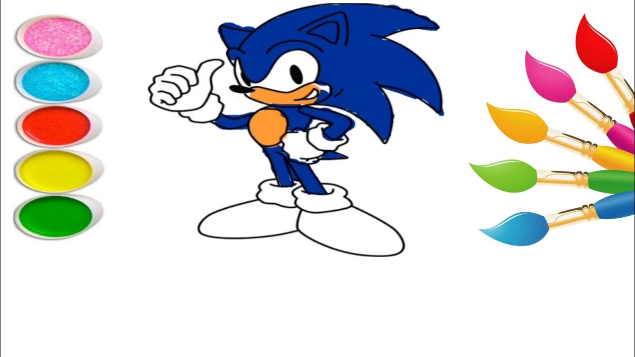 Belajar menggambar dan mewarnai sonic, untuk anak-anak belajar. - YouTube