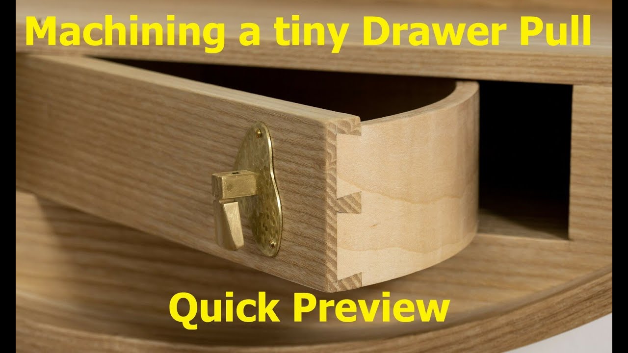 Machining a tiny drawer pull short preview - YouTube