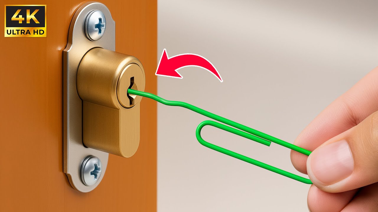 Emergency Opening Of Doors Without A Key 😱 How To Pick Open A Lock With ...