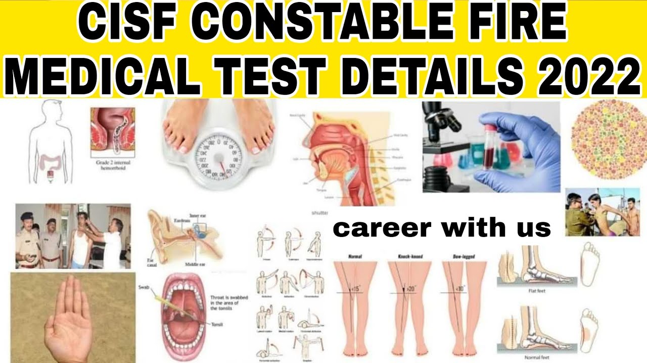 CISF Fire Constable Medical Test Details | Cisf Constable fire medical ...