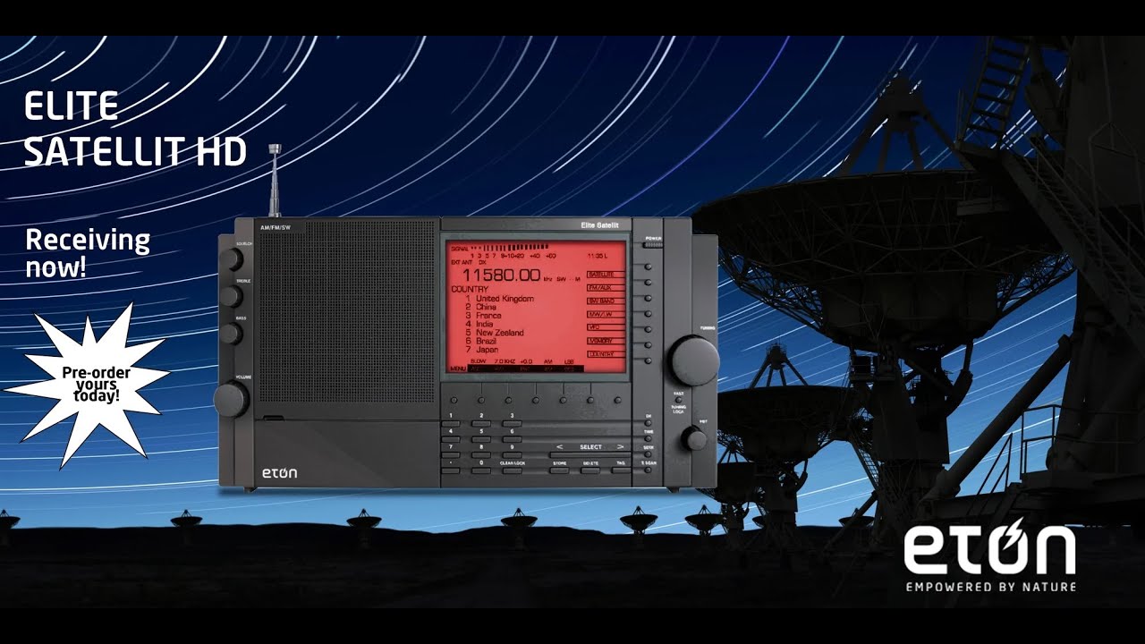 NEW Eton Elite Satellit HD Radio look at the features from quick start ...