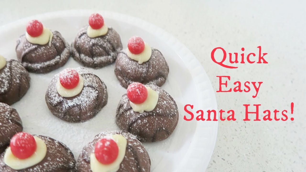 Mallowpuff Santa hats! Christmas treats! - YouTube