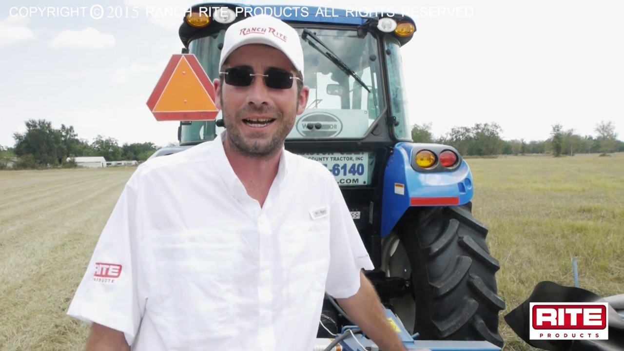 How to Use a Ranch Rite 7 Head Disc Mower - YouTube