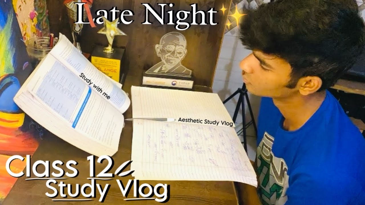 Late Night Study Vlog 📖 | Class 12 | Preparing for Boards 2024 🫠 ( Day ...