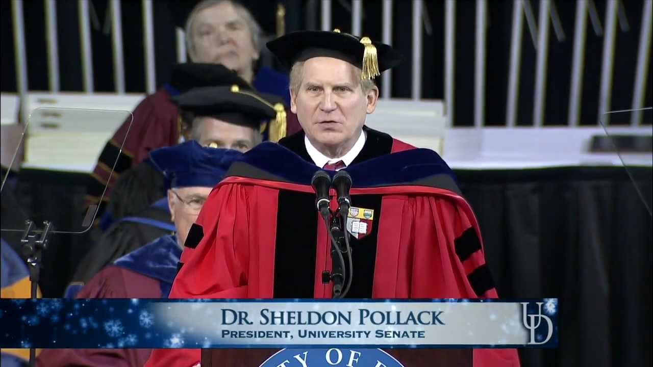 Professor Sheldon D. Pollack at UD Winter 2013 Commencement - YouTube