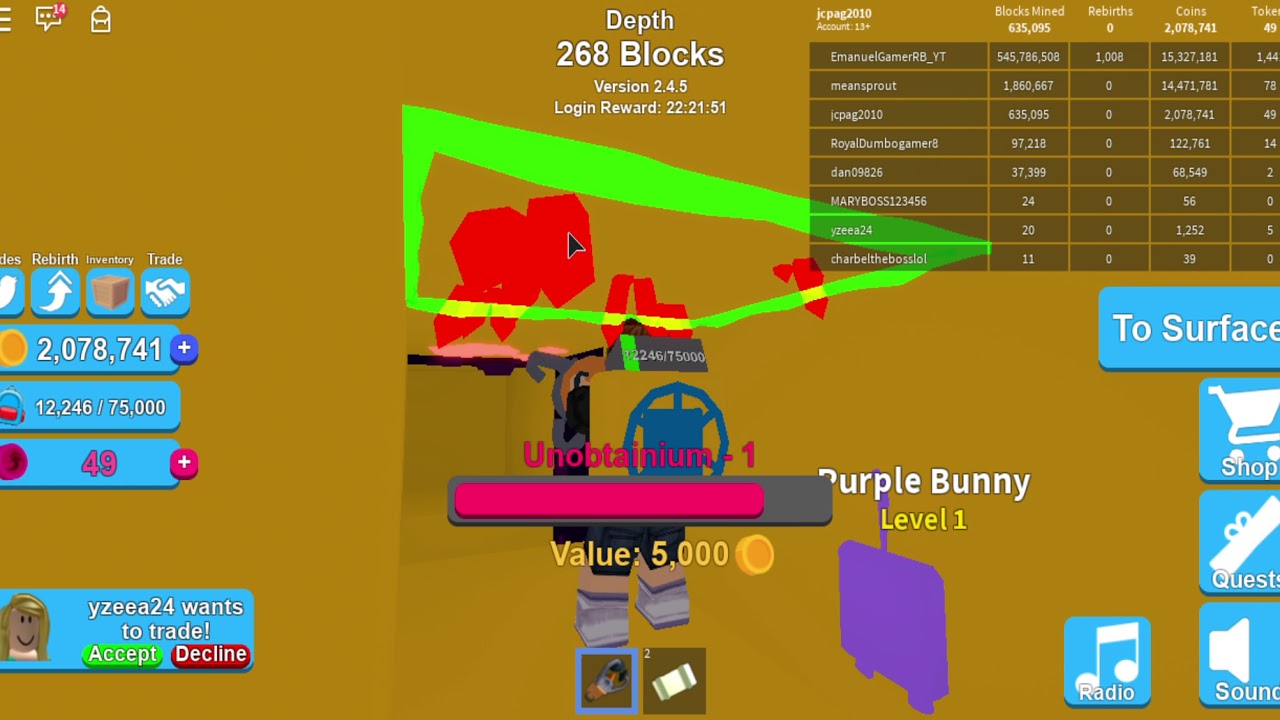 Roblox Mining Simulator Gameplay - YouTube