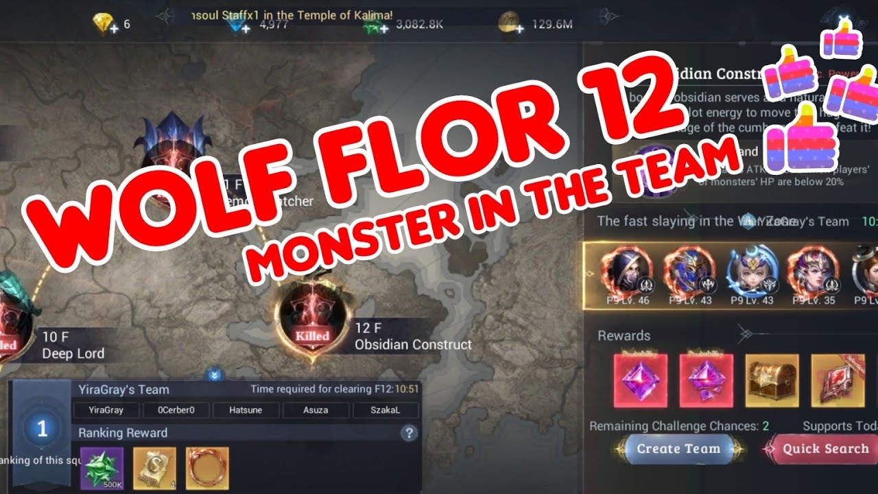 MU Origin 3 Wolf Flor 12 - Top DMG player demolishes Dungeon - YouTube