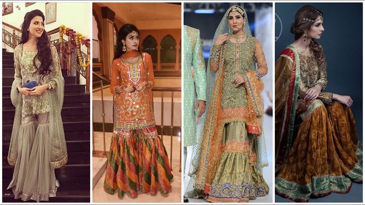 Top trendy fancy gharara designs collection/ bridal and party wear ...