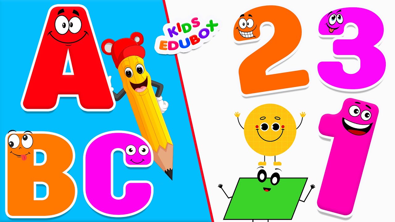ABC, 123 & Shapes Learning Videos For Preschool | ABC And One Two Three ...