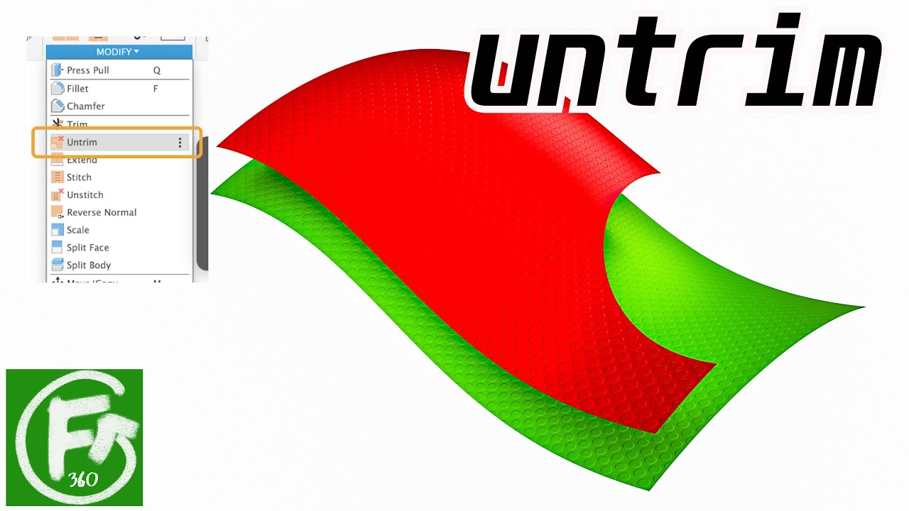 Fusion 360 - Untrim (Jan 2021 Update) - YouTube