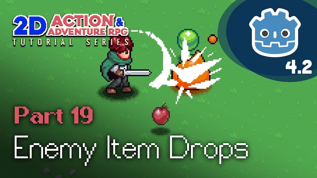 Enemy Item Drops // E19 // Make a 2D Action & Adventure RPG in Godot 4 ...