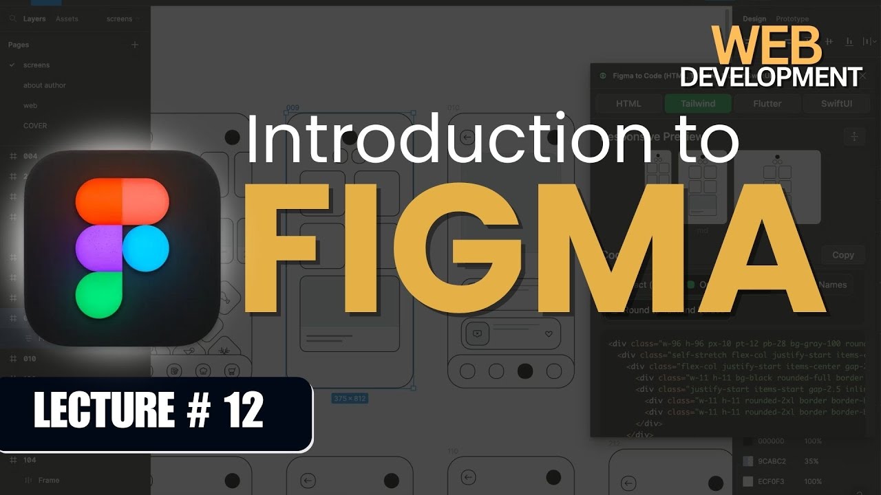 Intro to Figma | UI & Extracting Elements for HTML Conversion | Lecture ...