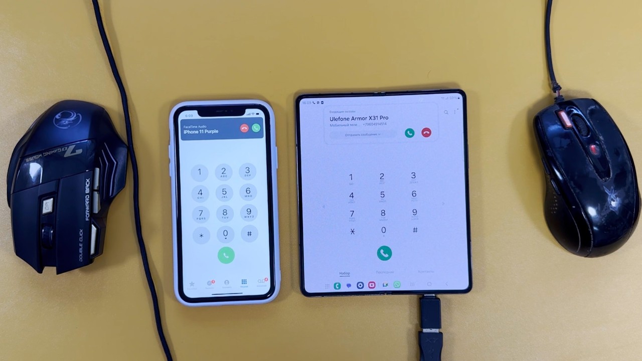 DUAL MOUSE CONTROL INCOMING CALL IPHONE XR SAMSUNG Z FOLD 4 IPHONE 11 ...