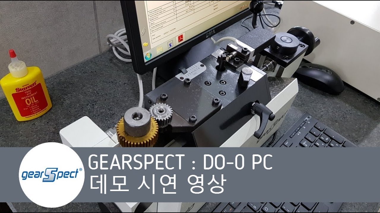 더블플랭크 기어롤링테스터 DO-0 PC 측정 데모영상 (Double Flank Gear Rolling Tester) - YouTube