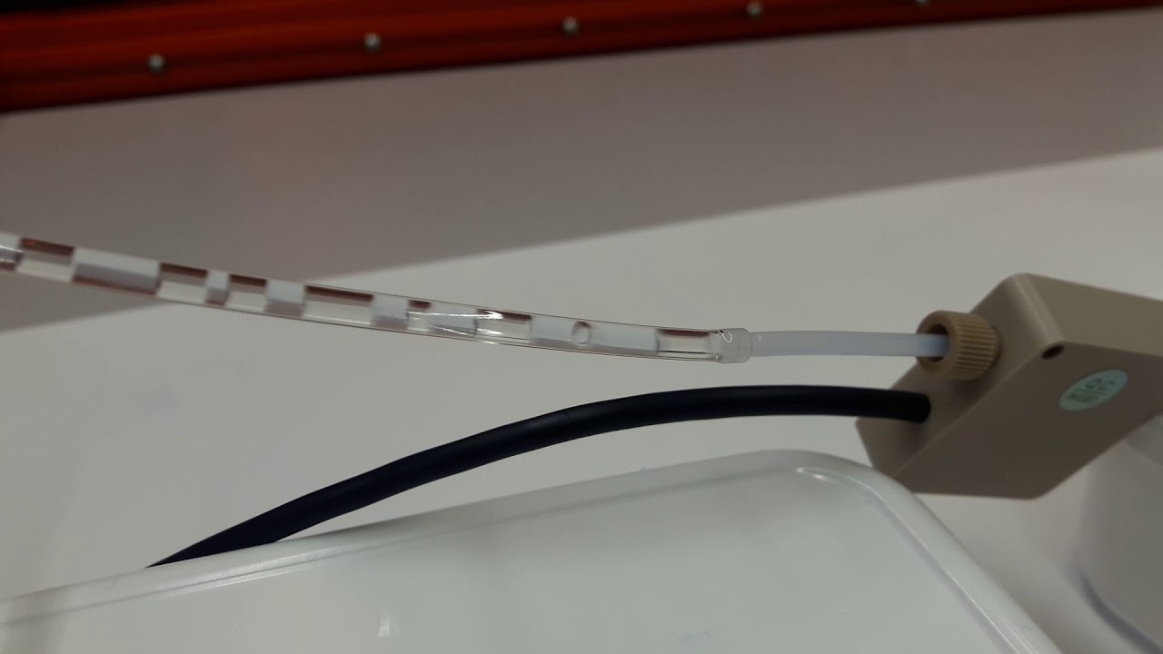 Air bubbles in flow sensor - YouTube