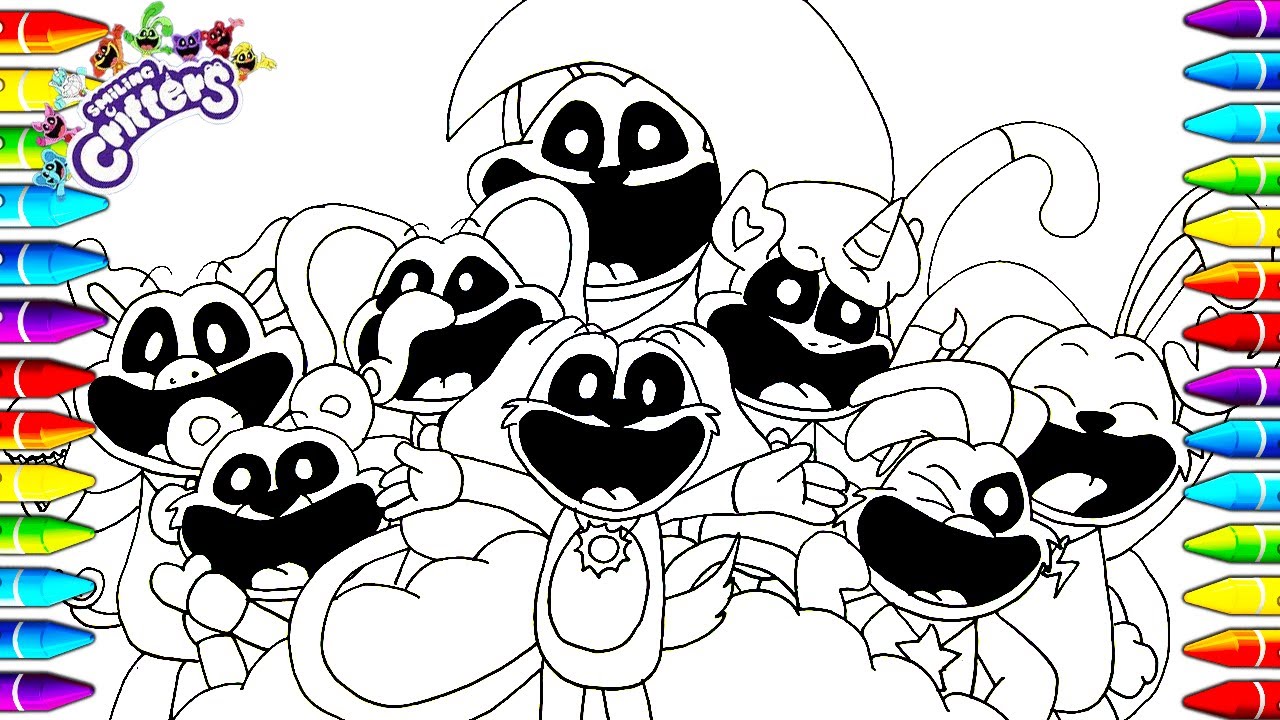 Smiling Critters Coloring new Pages how to Color Poppy Playtime Chapter ...