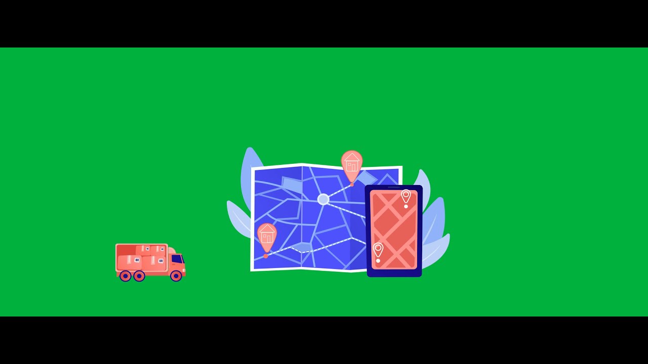 Logistics Delivery Location _ Green Screen - YouTube