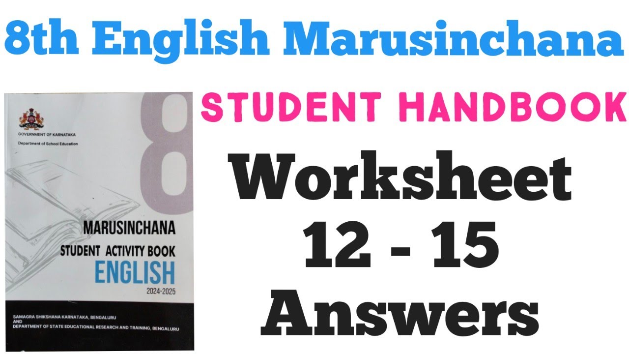 Marusinchana 8th English Answers | 8th English Student Handbook ...