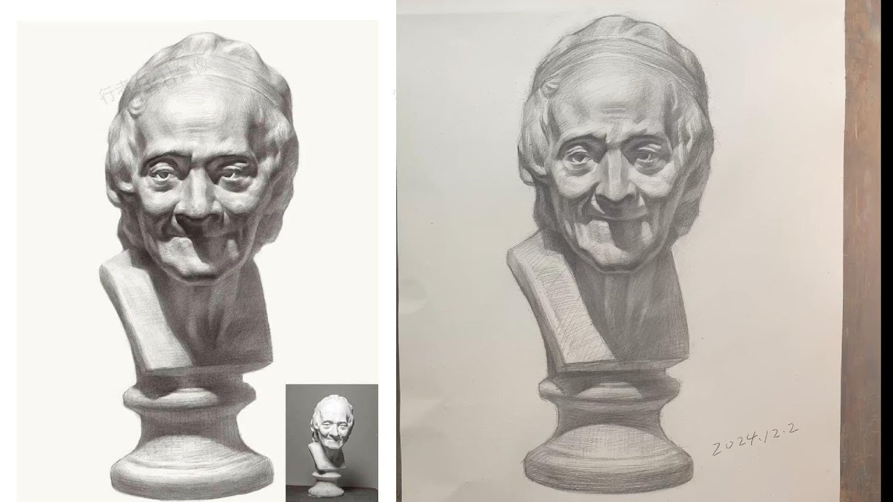 Teach you how to draw plaster statues - YouTube