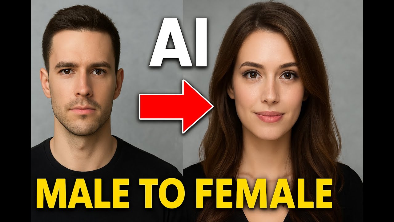Male to Female Transformation AI | Gender Swap Filter, Before & After Face Change - YouTube