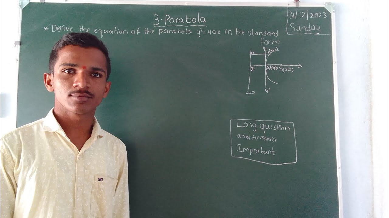 intermediate 2nd year maths 2B 3rd chapter parabola LAQ #2ndyearmaths # ...