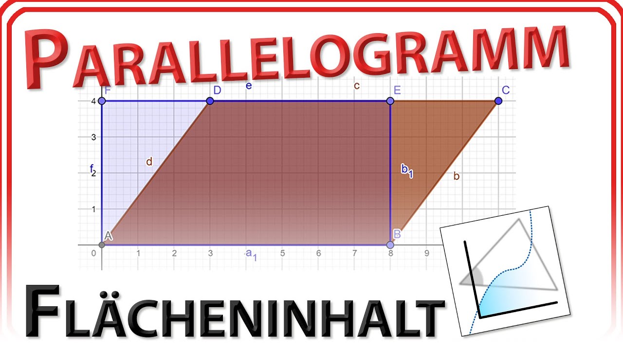 Flächeninhalt: Parallelogramm (Raute, Rhombus, Rhomboid) in GeoGebra 6 ...