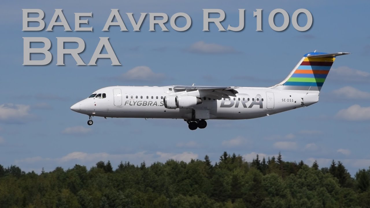 BRA BAe Avro RJ100 at Stockholm Arlanda - YouTube