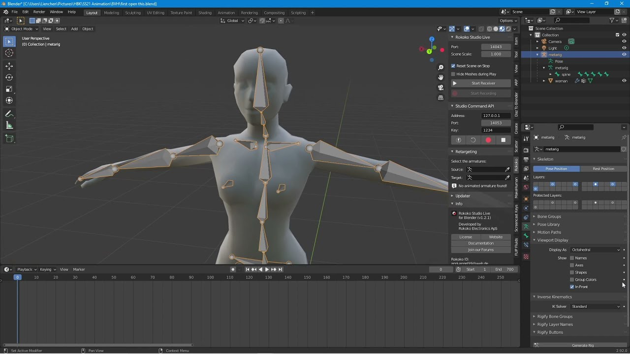 MoCap zu Blender: Retargeting und Bearbeitung von .bvh Mocap Dateien in ...