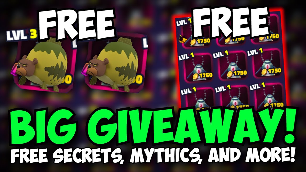 [FREE SECRETS] Big Giveaway Stream in Spongebob Tower Defense! - YouTube