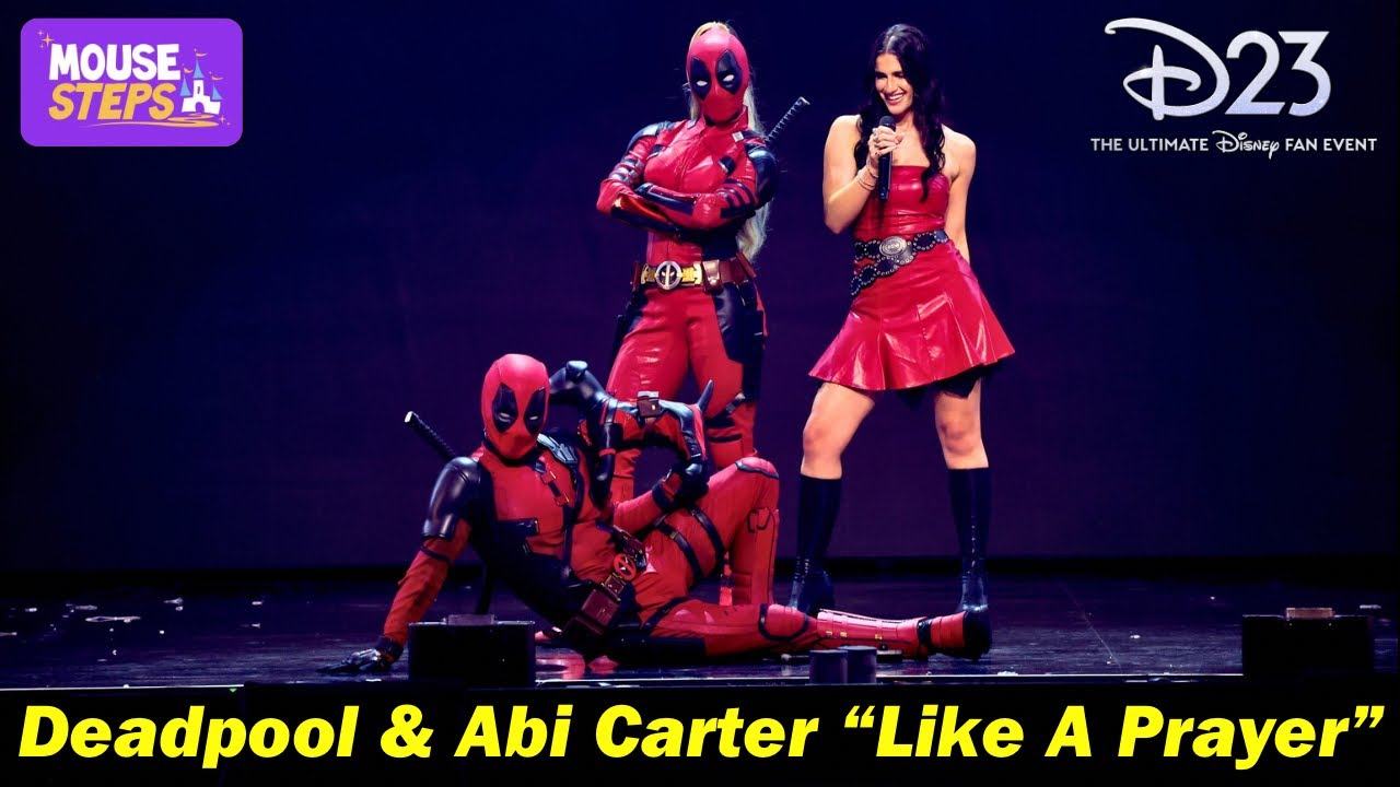 Deadpool with Abi Carter Perform "Like A Prayer” at Disney D23: Ultimate Disney Fan Event 2024 ...