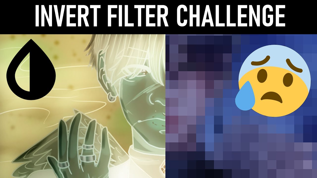 I drew with the INVERTED color filter - YouTube