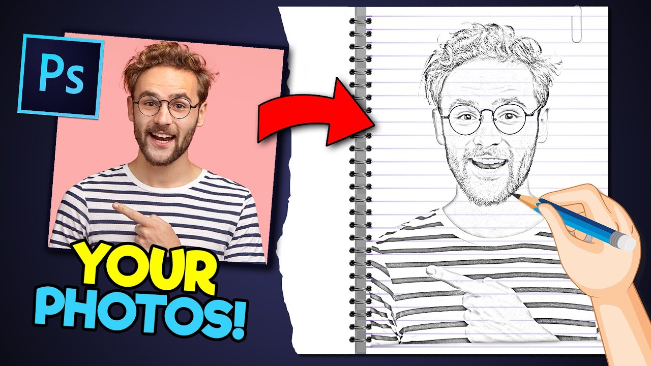 Turn your Photo Into Realistic Pencil Drawing | Photoshop Tutorial ...