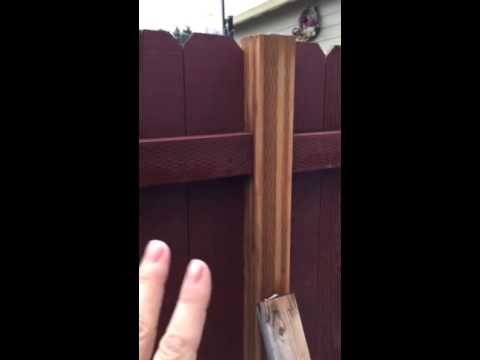 How to fix a broken fence post - YouTube