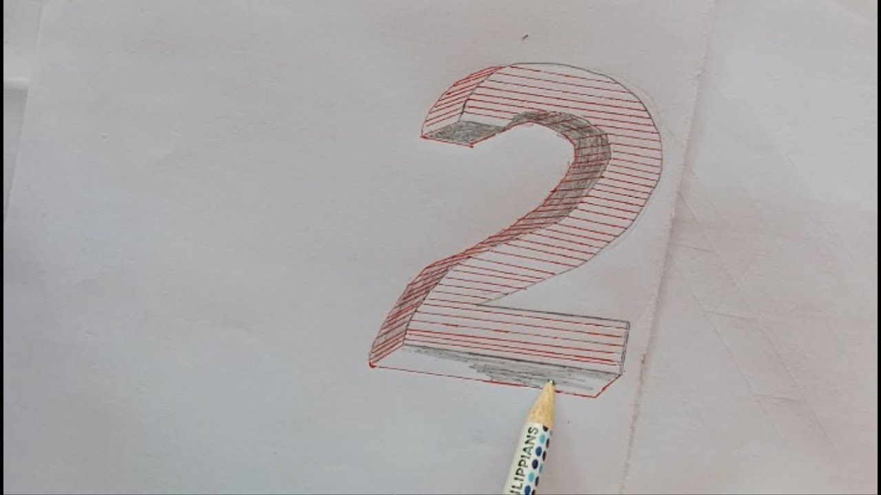 LEARN TO WRITE 3D NUMBER - YouTube
