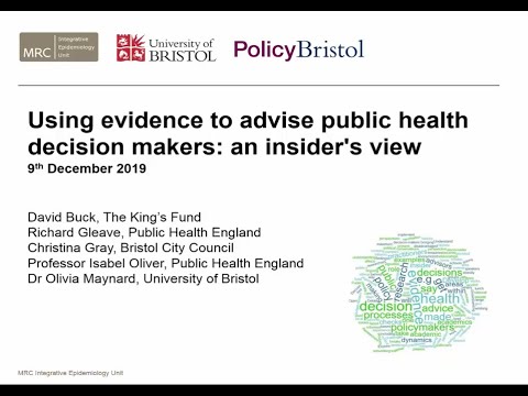 Using evidence to advise public health decision makers: an insider's ...