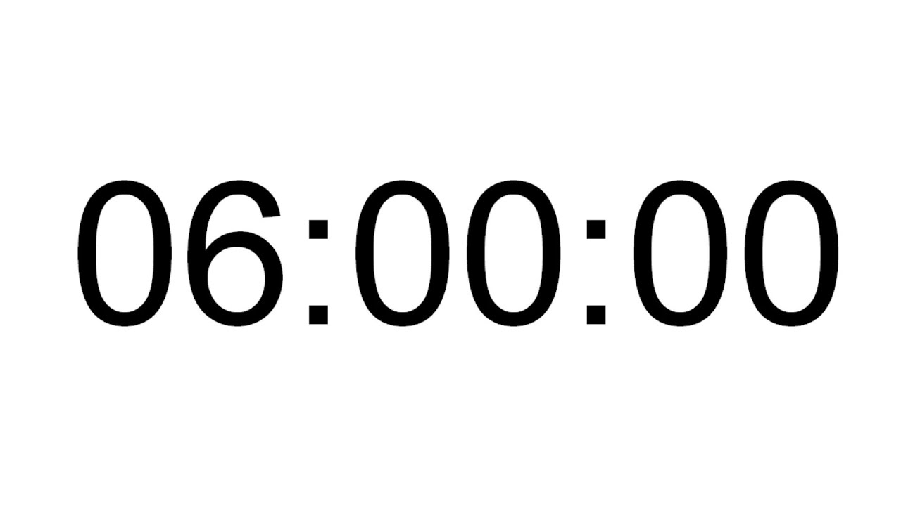 6 Hour Timer 6Hour Countdown 6 Stunden Countdown Timer 6h timer | Đồng ...