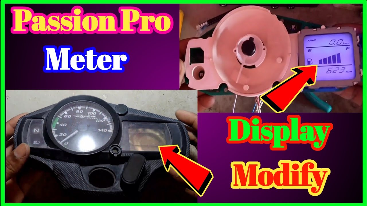 Passion Pro Speedo Meter Modified | Passion Pro Digital Meter Modify | Hero Passion Pro Meter ...