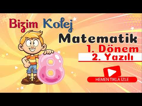 8. SINIF MATEMATİK 1. DÖNEM 2. YAZILI VİDEO ÇÖZÜMLÜ HAZIRLIK ÇALIŞMASI 2021-2022