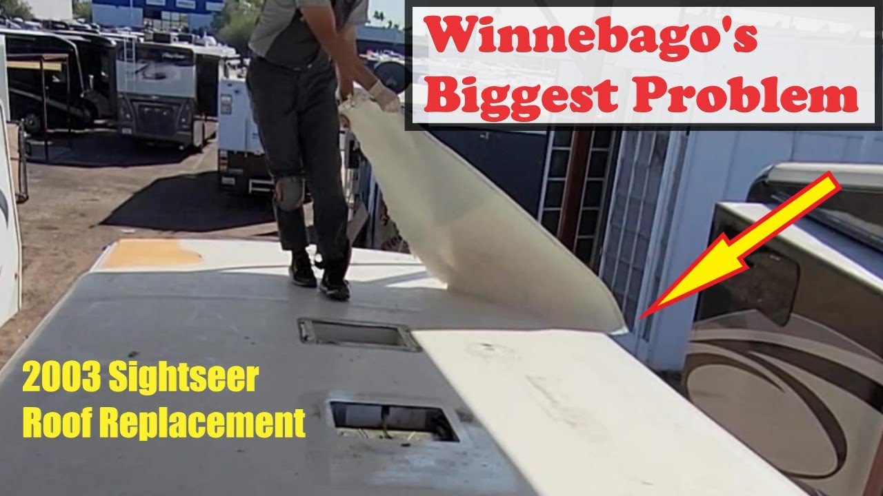 A New Fiberglass Winnebago Roof - YouTube