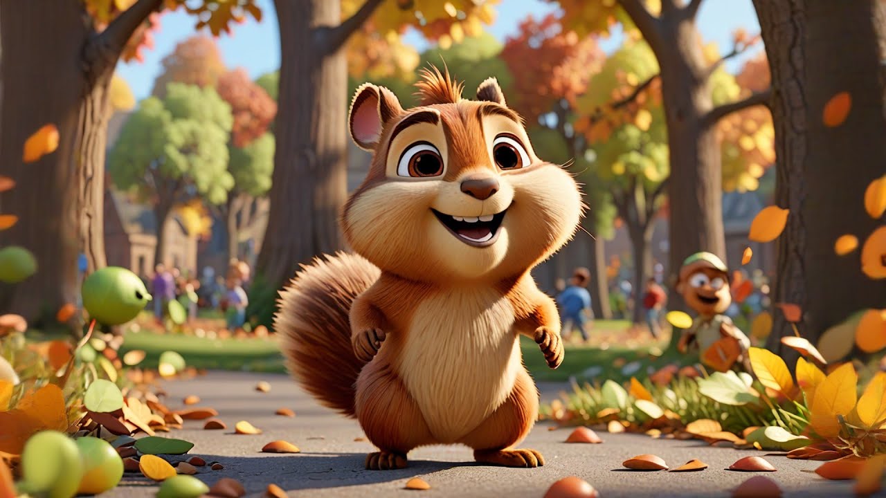 The Cheerful Chipmunk’s Acorn Race + More Nursery Rhymes & Kids Songs ...