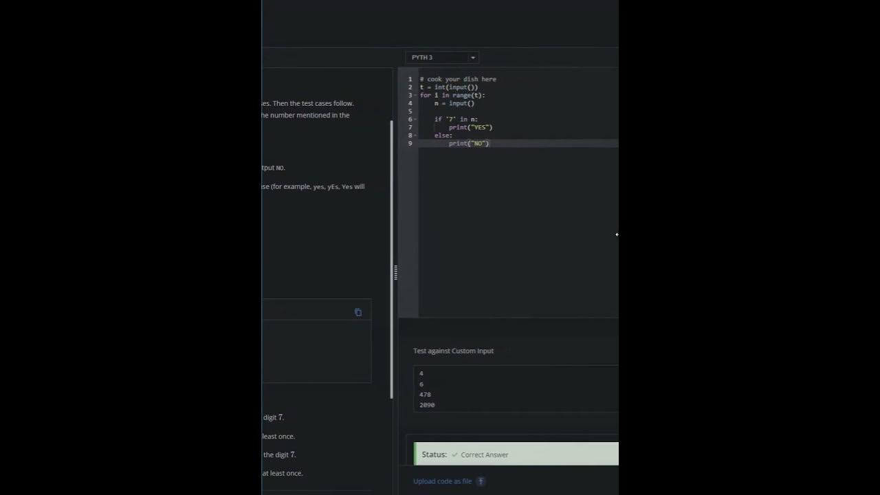Lucky Numbers | Codechef Starter 73 Solution | Python | Starter 73 ...