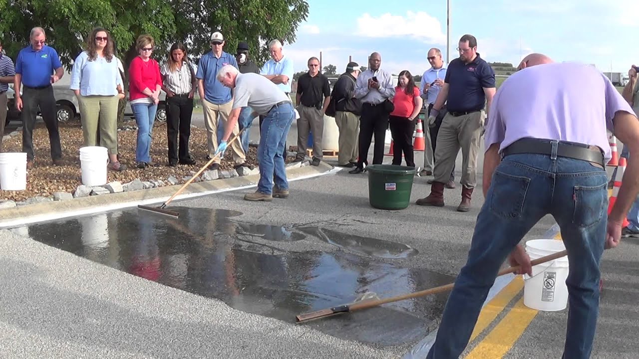 High Friction Surface Treatment. Epoxy application. - YouTube