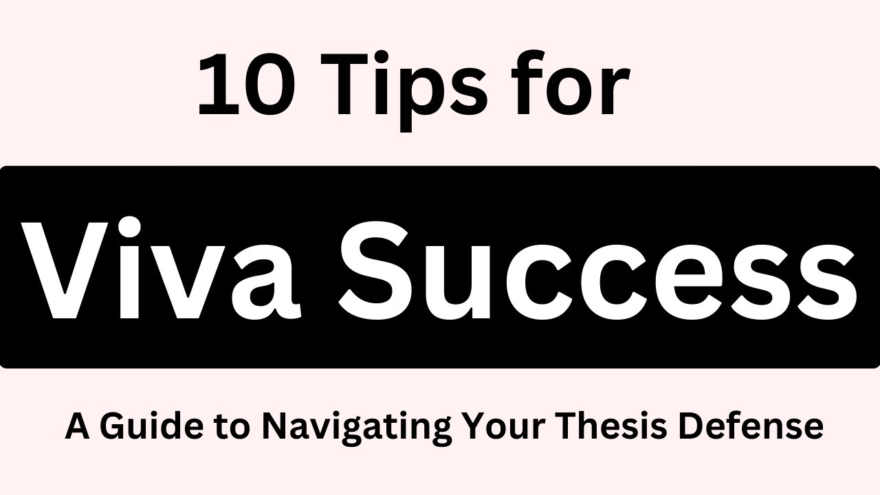 Top 10 Tips For A Successful Viva || Thesis Defense Tips - YouTube