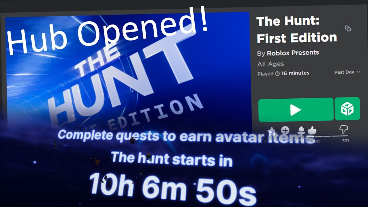 roblox the The Hunt hub opened! - YouTube