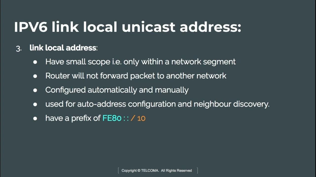 7 IPv6 Unicast Address - YouTube