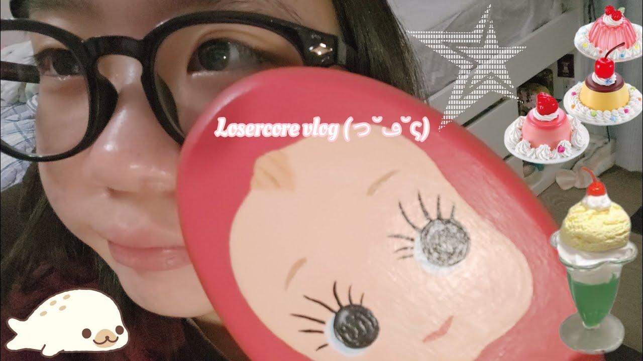 losercore homebody vlog (๑´• .̫ •ू`๑) painting, eating, etc - YouTube