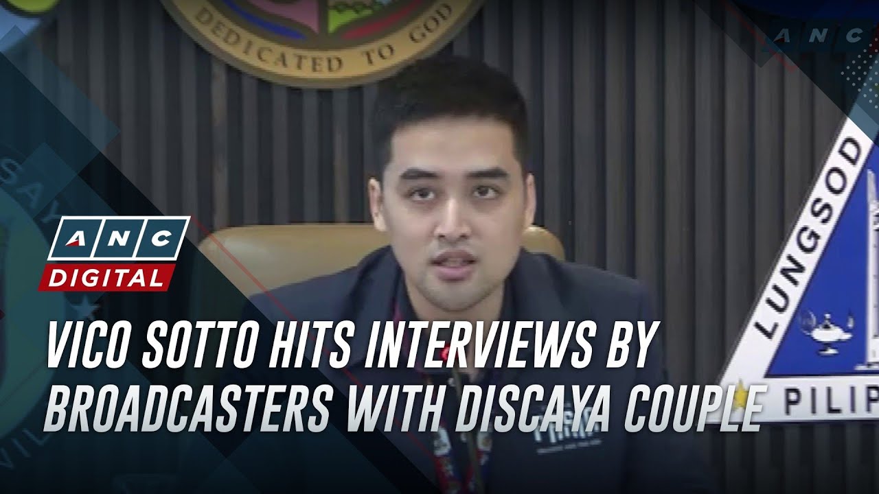 Vico Sotto hits interviews by broadcasters with Discaya couple | ANC ...