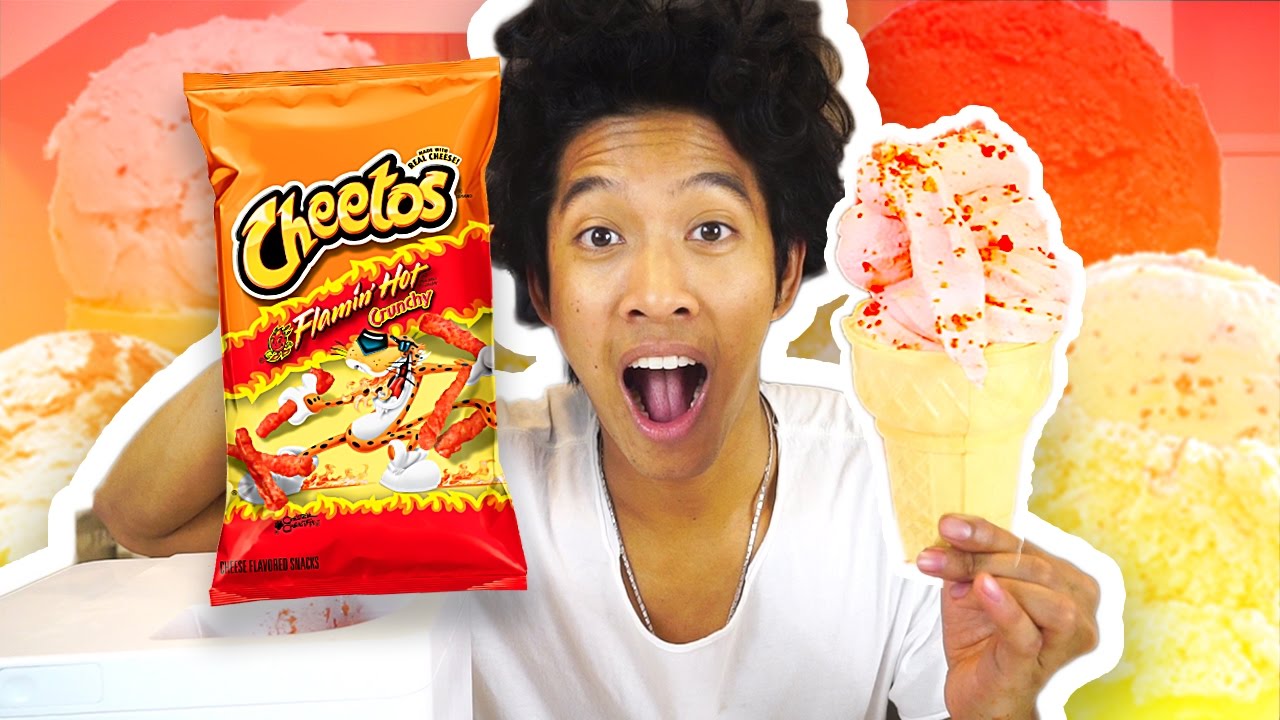 DIY HOT CHEETOS ICE CREAM - YouTube